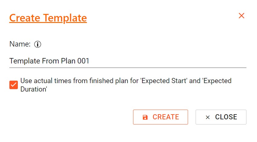 Converting Plan to Template | TaskControl